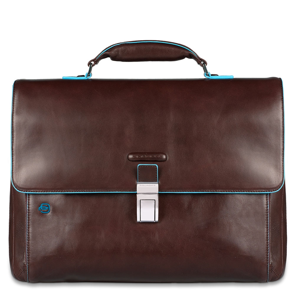 Piquadro Blue Square Expandable Computer Portfolio Briefcase 15 ...